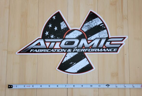 Large AFP Black and White Flag Decal - Atomic Fabrication