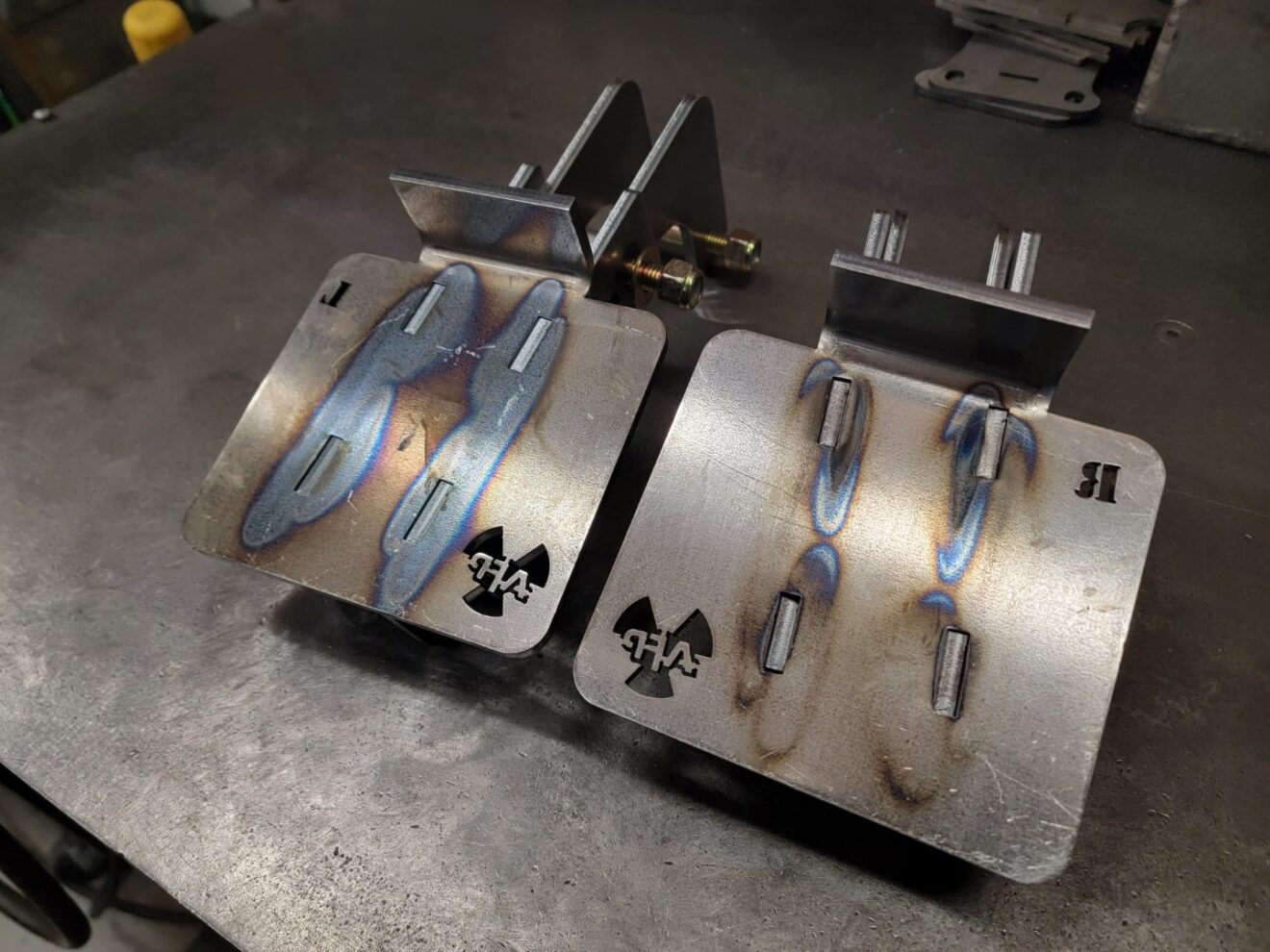 99-06 Weld-On Upper Shock Brackets - Atomic Fabrication